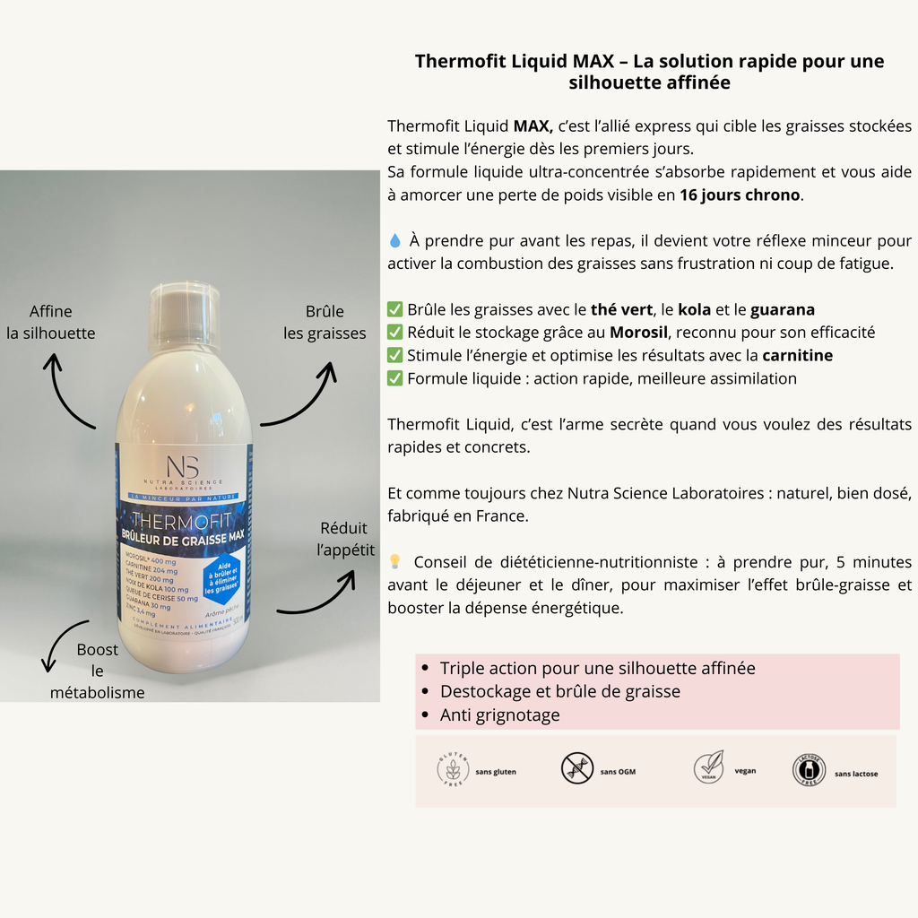 THERMOFIT LIQUID – Brûleur de Graisse Liquide & Détox - Cure de 16 jou ...